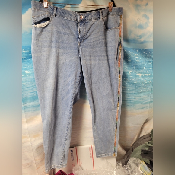 Knox Rose | Jeans | Knox Rose Light Blue Jeans With Side Stripe Womans ...